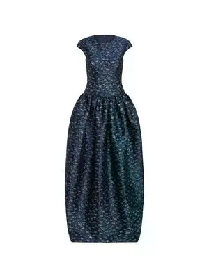 MARKARIAN Ballade Floral-brocade Maxi Dress - Blue