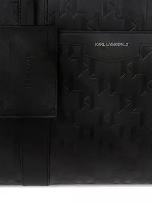 Karl Lagerfeld K/loom Leather Duffle Bag