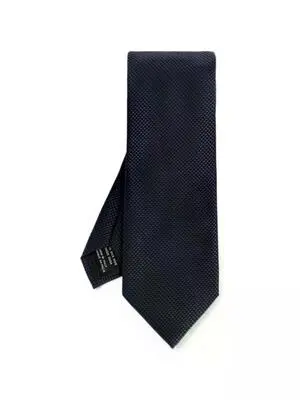 TOM FORD Micro-pattern Silk Tie - Blue