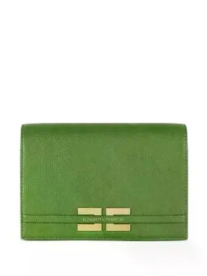 Elisabetta Franchi Logo Plaque Shoulder Bag - Green