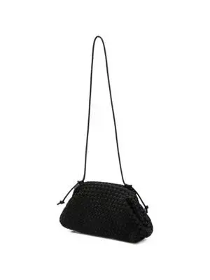 MARREA Woven Design Clutch Bag - Black