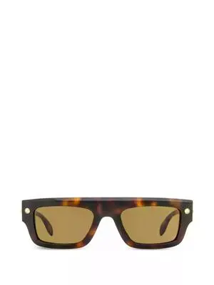 Alexander McQueen Rectangle Frame Sunglasses - Brown