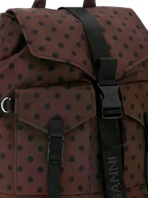 GANNI Polka-dot Backpack - Brown