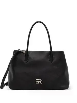 ERMANNO FIRENZE Logo-plaque Tote Bag - Black