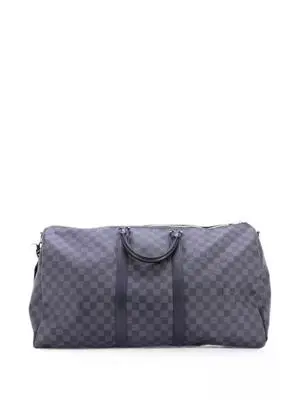 LOUIS VUITTON Keepall Bandouliere Damier Graphite 55 Travel Bag