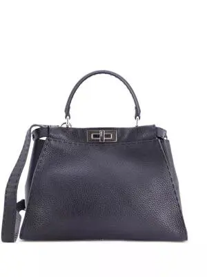 Fendi Selleria Peekaboo Satchel - Black