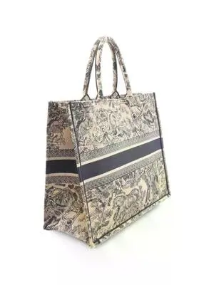 Dior 2000s Book Tote Canvas Tote Bag - Neutrals