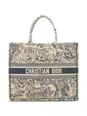 Dior 2000s Book Tote Canvas Tote Bag - Neutrals