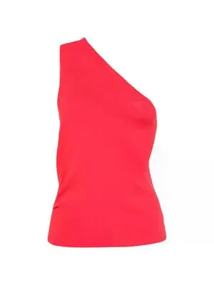 VICOLO One-shoulder Backless Top - Red