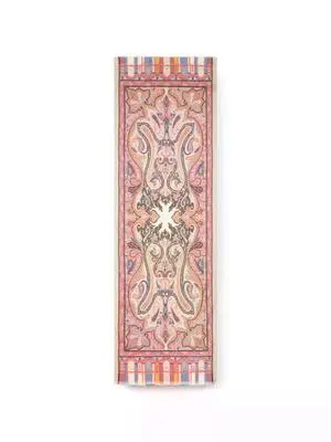 Etro Cashmere, Silk And Wool Scarf With Paisley Motif - Neutrals