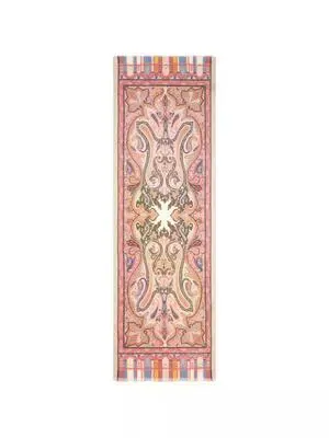 Etro Cashmere, Silk And Wool Scarf With Paisley Motif - Neutrals