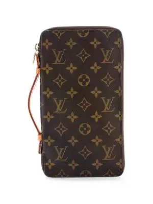 LOUIS VUITTON Organizer De Voyage Travel Wallet Monogram Canvas Small Wallets - Brown