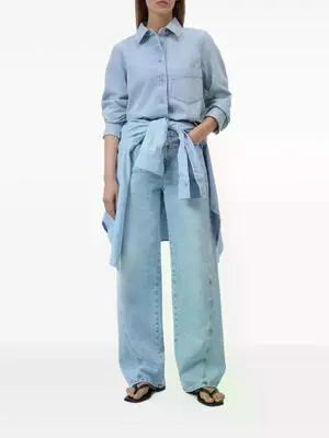 Closed Embroidered Motif Denim Shirt