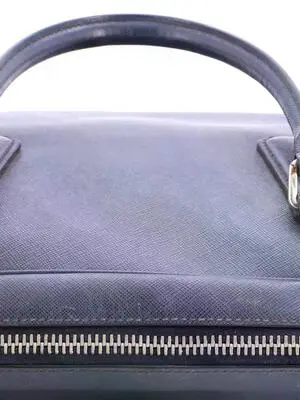 Prada Saffiano Leather Zip Around Briefcase