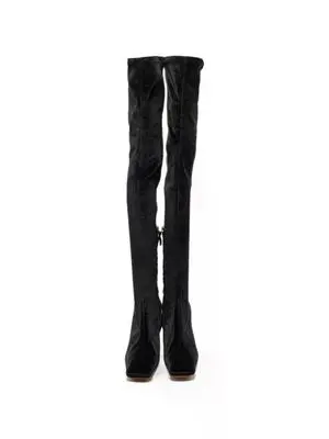 MANUDIECI Velvet Over-the-knee Boots