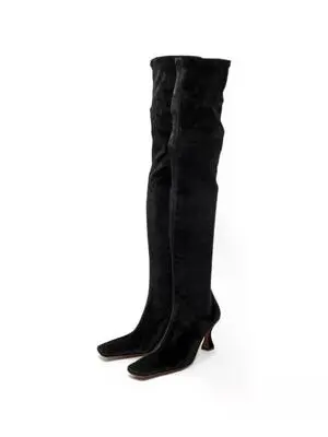 MANUDIECI Velvet Over-the-knee Boots