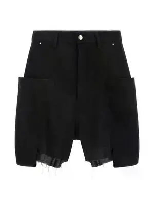 Rick Owens Stefan Frayed-hem Cargo Shorts - Black