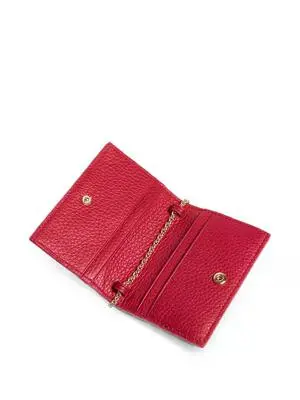 COCCINELLE Small C-me Leather Chain-strap Card Holder