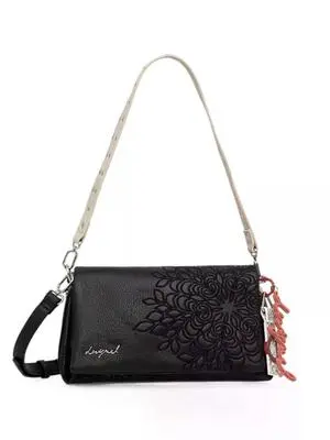 Desigual Embossed Design Shoulder Bag - Black