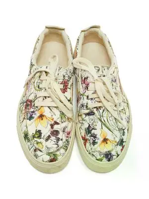 Gucci Floral Print Low Top Sneakers