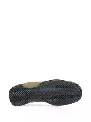 WALES BONNER Paris Contrast-stitch Leather-panelled Sneakers - Neutrals