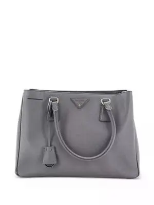 Prada Saffiano Leather Medium Tote Bag - Grey