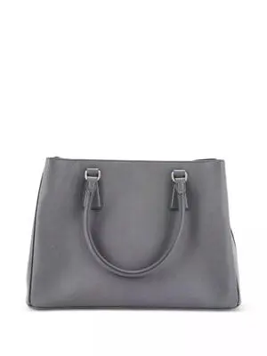 Prada Saffiano Leather Medium Tote Bag - Grey