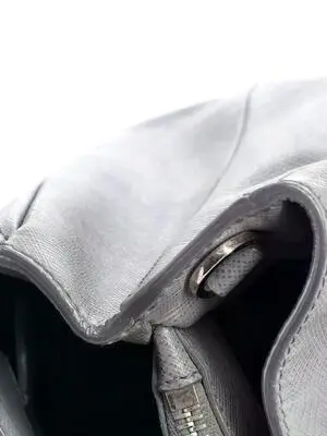 Prada Saffiano Leather Medium Tote Bag - Grey