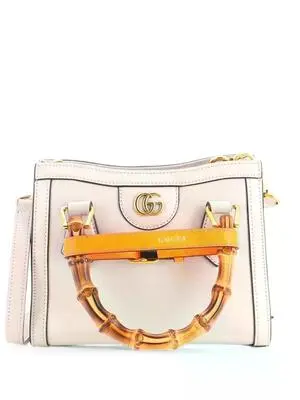 Gucci Diana Mini Bamboo Handle Tote Crossbody Bag - Neutrals