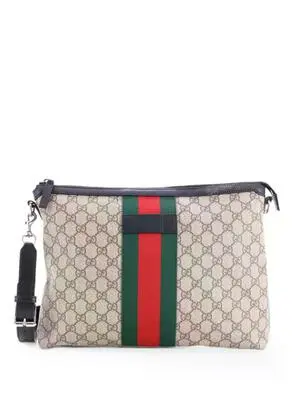 Gucci Gg Coated Canvas Large Messenger Bag