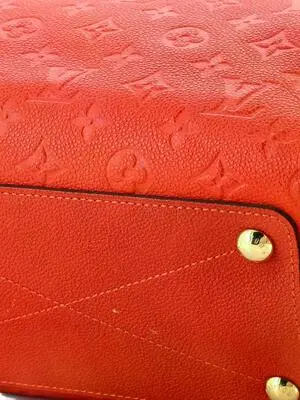 LOUIS VUITTON Speedy Bandouliere Bag Monogram Empreinte Leather 25 Shoulder Bag - Orange
