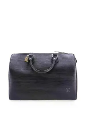 LOUIS VUITTON Speedy Epi Leather Satchel - Black