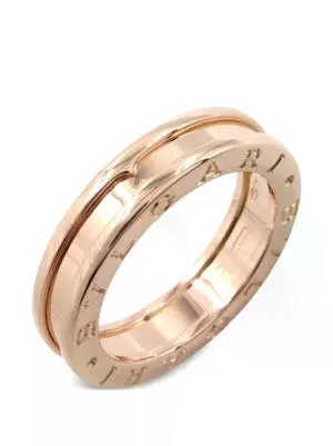 BVLGARI 18k Rose Gold B.zero1 Spiral Ring - Pink