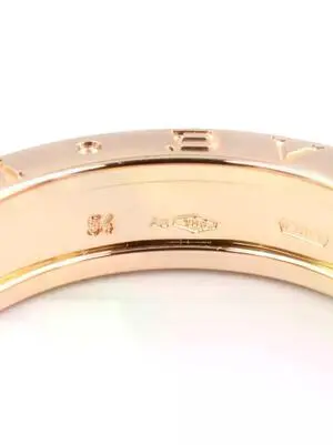 BVLGARI 18k Rose Gold B.zero1 Spiral Ring - Pink