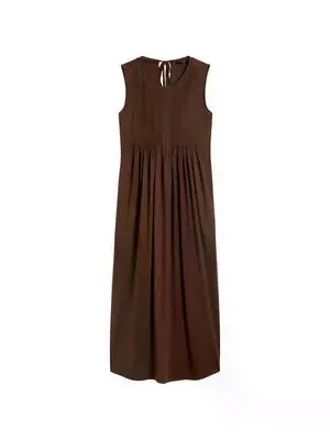 Max Mara Pleated Sleeveless Midi Dress