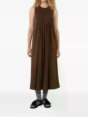Max Mara Pleated Sleeveless Midi Dress