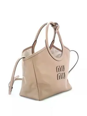 Miu Miu Ivy Leather Small Shoulder Bag - Neutrals