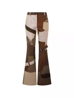 Moschino Abstract-pattern Palazzo Pants - Brown