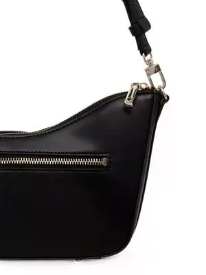 Guess Janie Horsebit Logo-plaque Shoulder Bag - Black