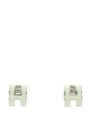 Hermès Mini Pop H Earrings - Silver