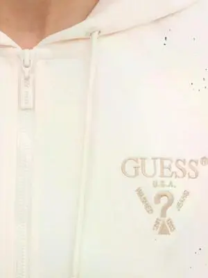 Guess Embroidered Zip-up Hoodie