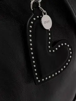 Dkny Mari Heart-charm Grained Tote Bag