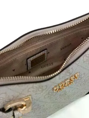 Guess Leona Logo-print Shoulder Bag - Grey