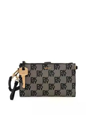 Dkny Alanna Monogram-print Logo-plaque Wallet
