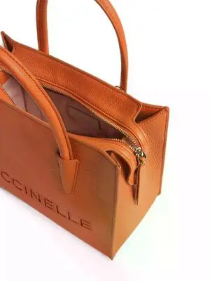 COCCINELLE Grained Leather Tote Bag
