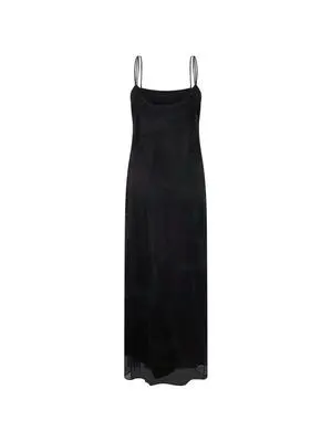 Moschino Patchwork Mesh Maxi Dress