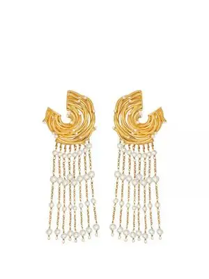 Oscar De La Renta Oval Earrings