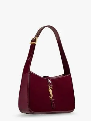 Saint Laurent Le 5 À 7 Bordeaux Patent Leather Shoulder Bag