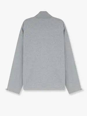 Miu Miu Oversize Cotton Sweatshirt With Zip Closure
