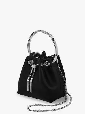 JIMMY CHOO Bon Bon Satin Bucket Bag
